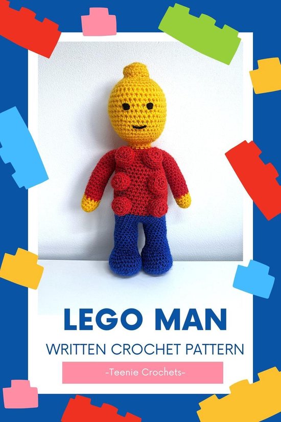 Lego Man - Written Crochet Pattern (ebook), Teenie Crochets ...