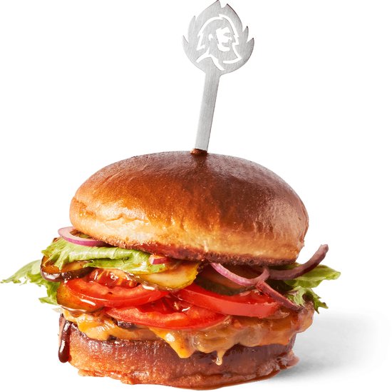 Burnhard Burger Spiezen - 6 stuks, van roestvrij staal, metalen spiesen ...