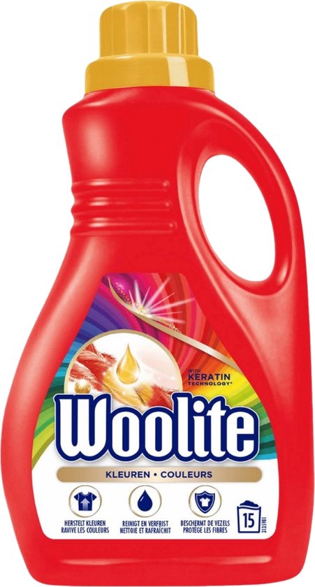 Woolite Color - Vloeibaar Wasmiddel - Met Keratine - Gekleurde Was - 15 ...