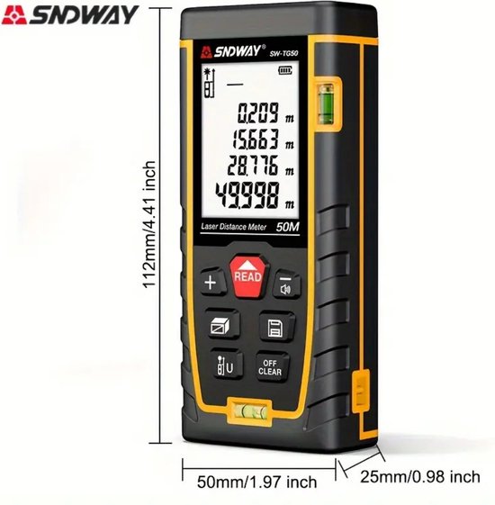 Bovista Laserafstandsmeter - Laser - Afstandsmeter - Afstandmeter ...
