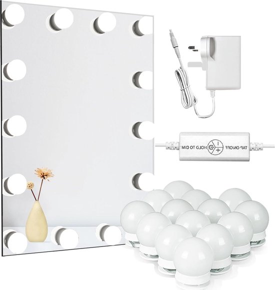 Vanity verlichting LED Strip met touch sensor dimmer - DIY Hollywood ...