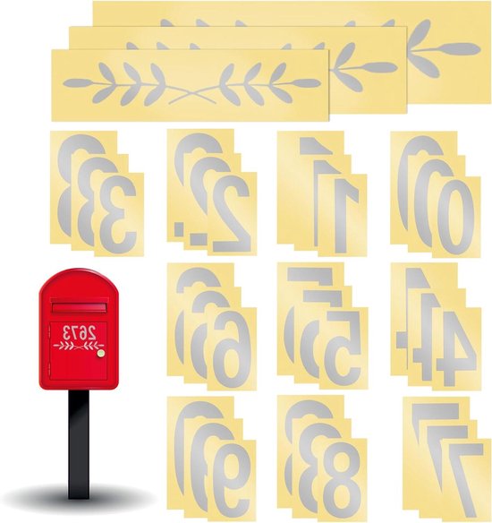 Reflective Number Stickers for Mailbox - 30 Pieces, Silver Color, Self ...