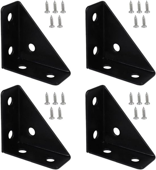 Hoekbeugel 66 mm x 66 mm 90 hoek driehoekige hoekbeugels - Set van 4 ...