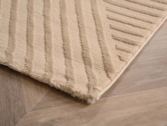 Scandinavisch vloerkleed - Serene Runa beige 120x170 cm | bol
