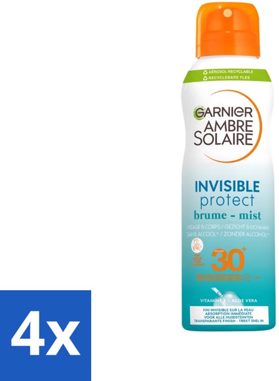 Garnier - Ambre Solaire - Invisible Protect Mist - Zonnebrand Spray met ...