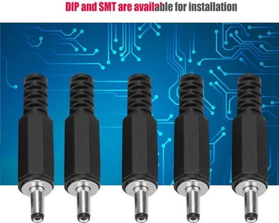 Dc Power Connector 3.5Mm Power Jack Mannelijke Vat Abs 5 Stuks - 1.3Mm ...