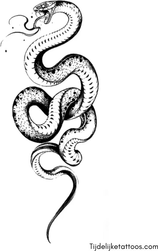 Poisonous Snake Tattoo - Giftige Slang Tatoeage - neptattoo volwassenen ...