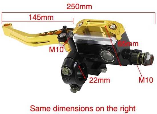 Motorbike Hand Brake Lever Koppelingspomp Hoofdcilinder Motorhendel ...