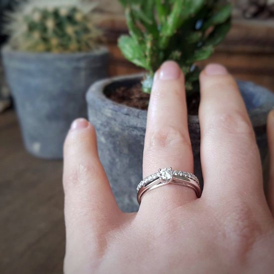 Ring bicolor briljant 0.25 crt. | bol