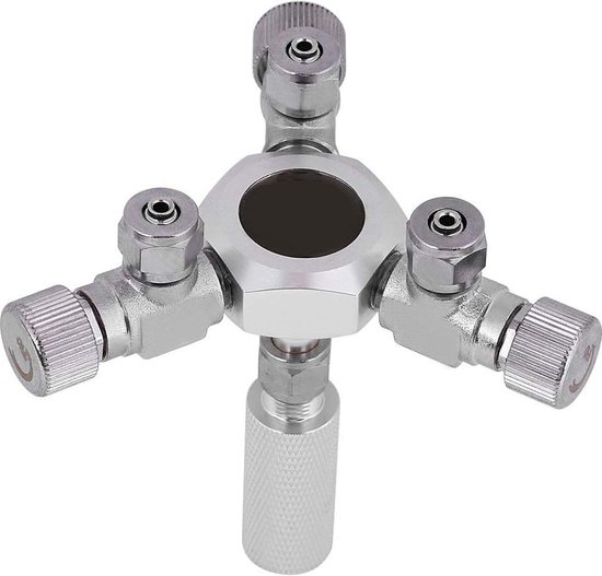 CO2 Splitter Aluminium Aquarium Kooldioxide Regulator - 3 Manier Vis Tank Splitter... | bol