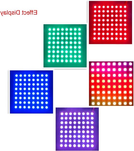Spotmatrix RGB LED-module - WS2812B - 5V - 64Bit - RGB LED Board - 8 ...