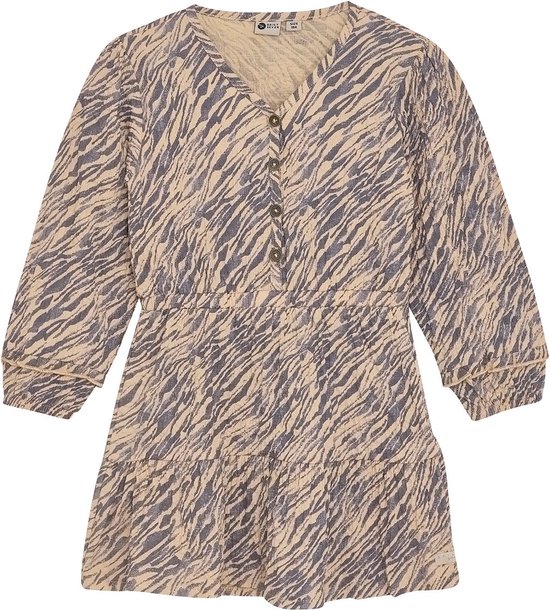 Daily7 - Jurk Animal Daily7 - Sand - Maat 128 | bol