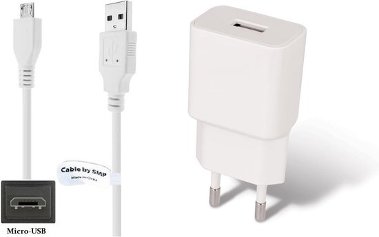 OneOne 2A lader + 1,2m extra sterke Micro USB kabel. Universele oplader ...