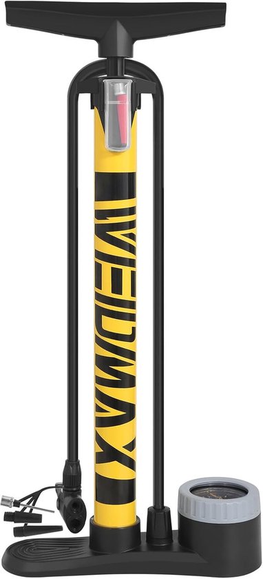 Draagbare Fietspomp met Drukmeter voor Presta en Schrader Ventielen - Ideaal voor... | bol