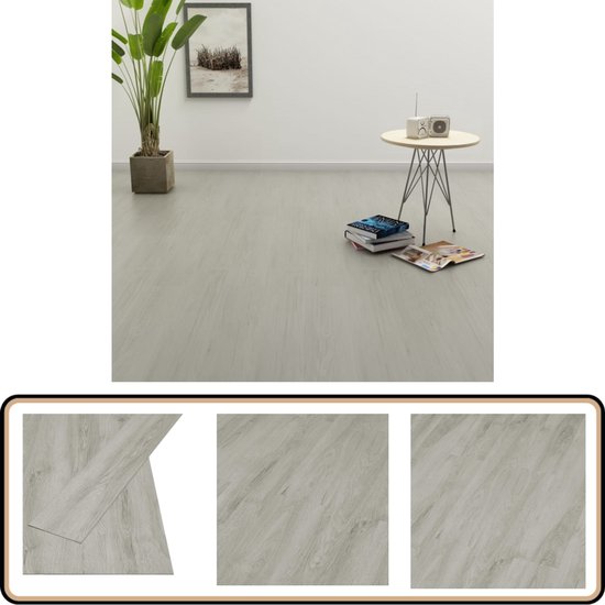 vidaXL Zelfklevende Vloerplanken - Lichtgrijs - 4,46 mÂ² Pvc Vloeren ...