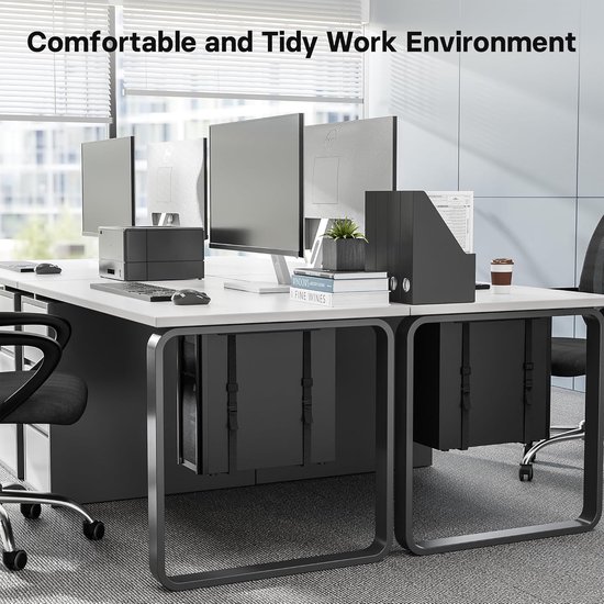 Verstelbare PC Houder Onder Bureau - Stalen CPU Houder - Max. 20 kg | bol