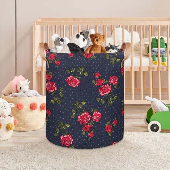 Dots Rose Flower Laundry Baske Decor Kleding Mand Opbergmand, Rose 21,8 ...