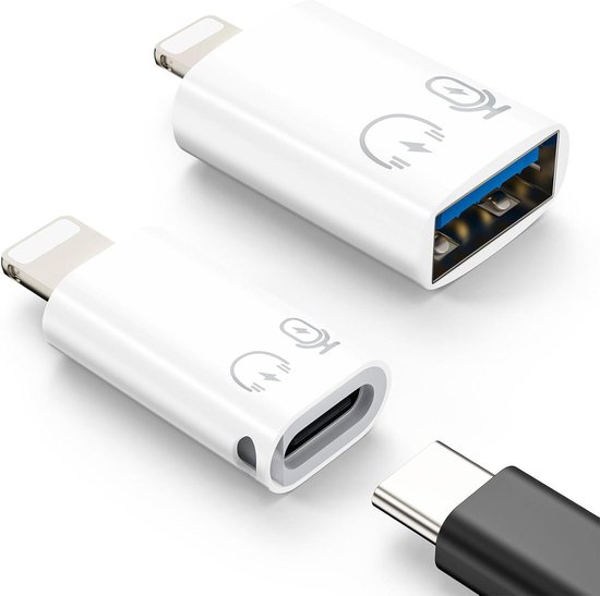 USB C Female to Lightning Male Adapter, OTG Connector for iPhone/iPad ...