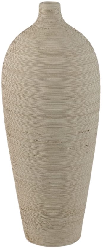 PTMD Vaas Cavinn - 18x18x44 cm - Keramiek - Beige | bol