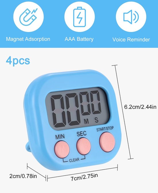 Digitale Magnetische Stopwatch - Keukentimer voor Koken en Sport | bol