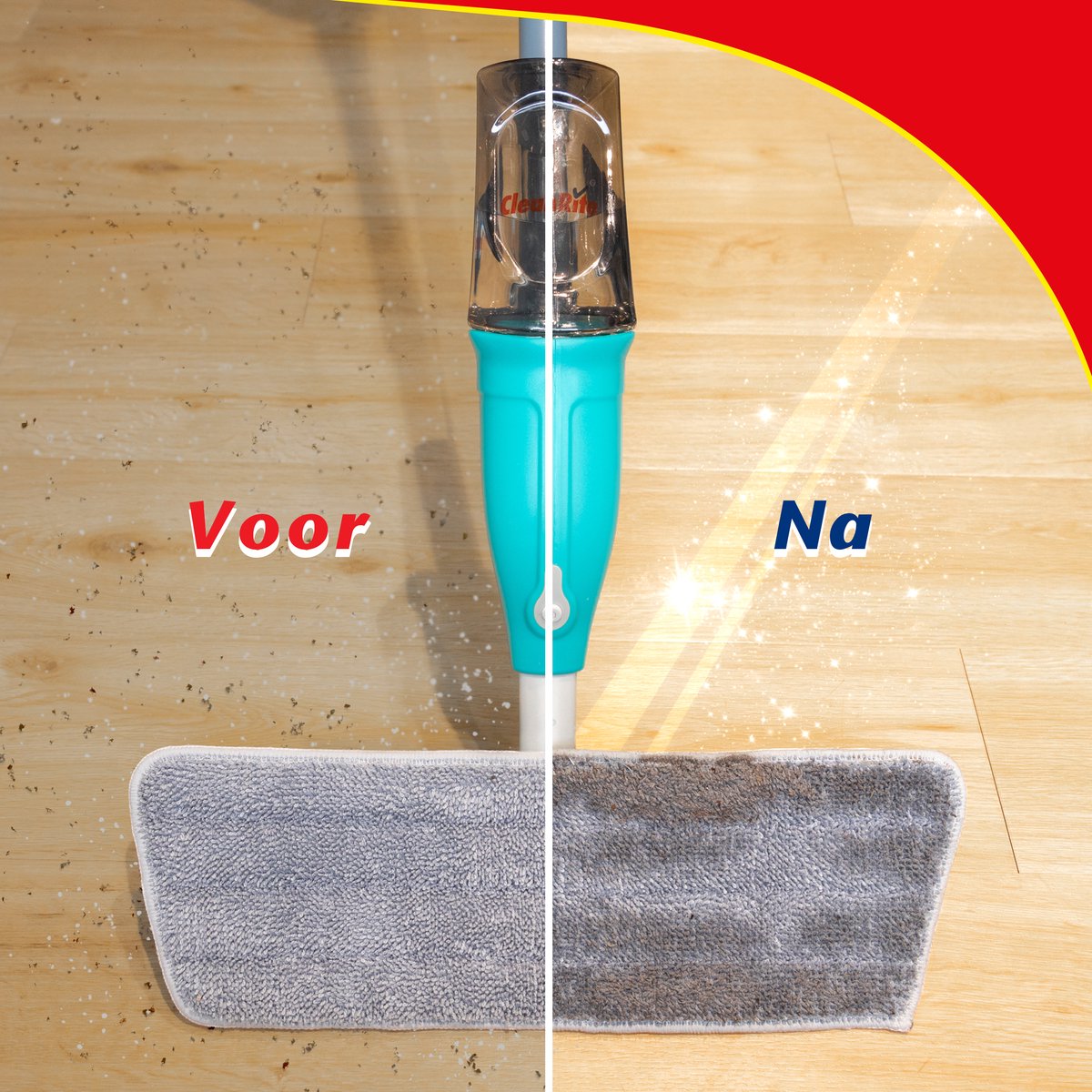 Cleanrite 2-in-1 Spray Mop - Compleet Dweilsysteem - Vloerwisser met ...