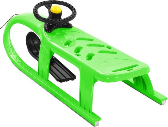 vidaXL Slee met stuur 102,5x40x23 cm polypropeen groen | bol.com