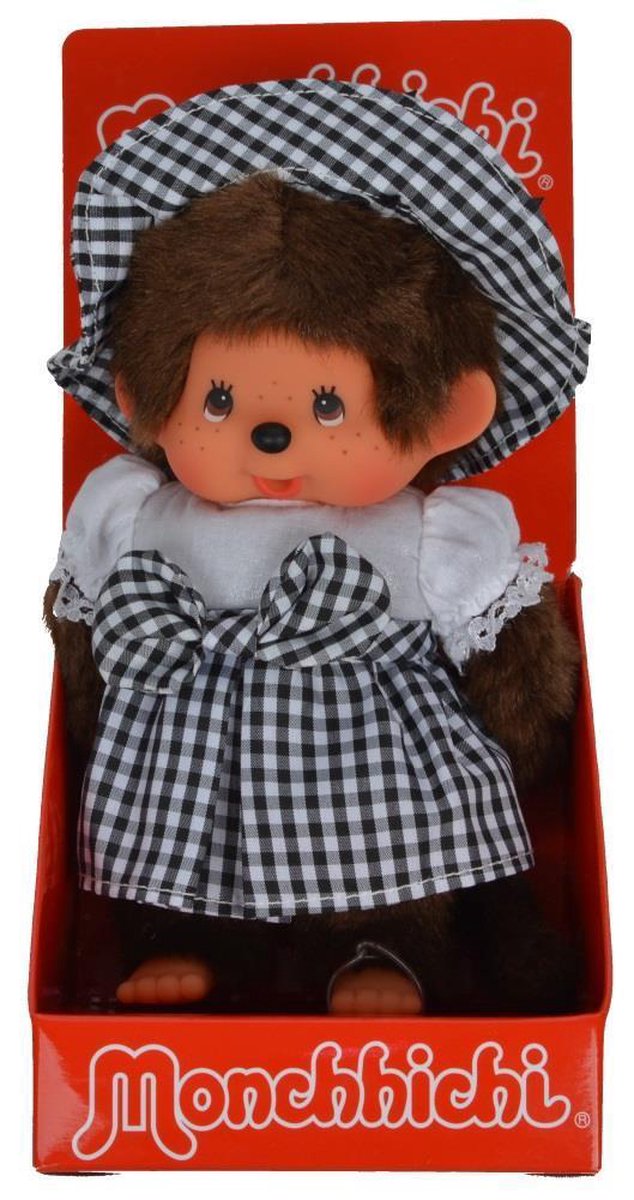 Monchichi black & white girl 20 cm | bol.com