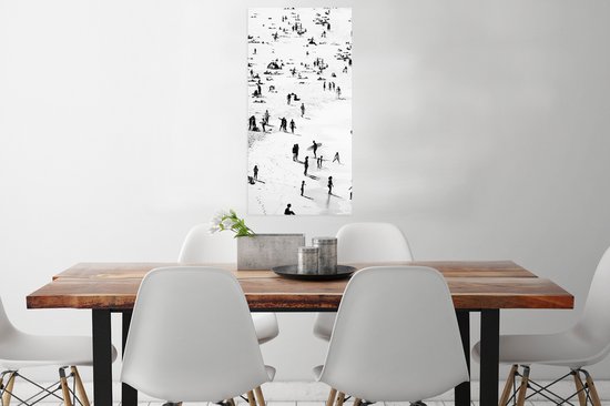 Poster Strand - Zee - Mensen - Zwart wit - 40x80 cm | bol