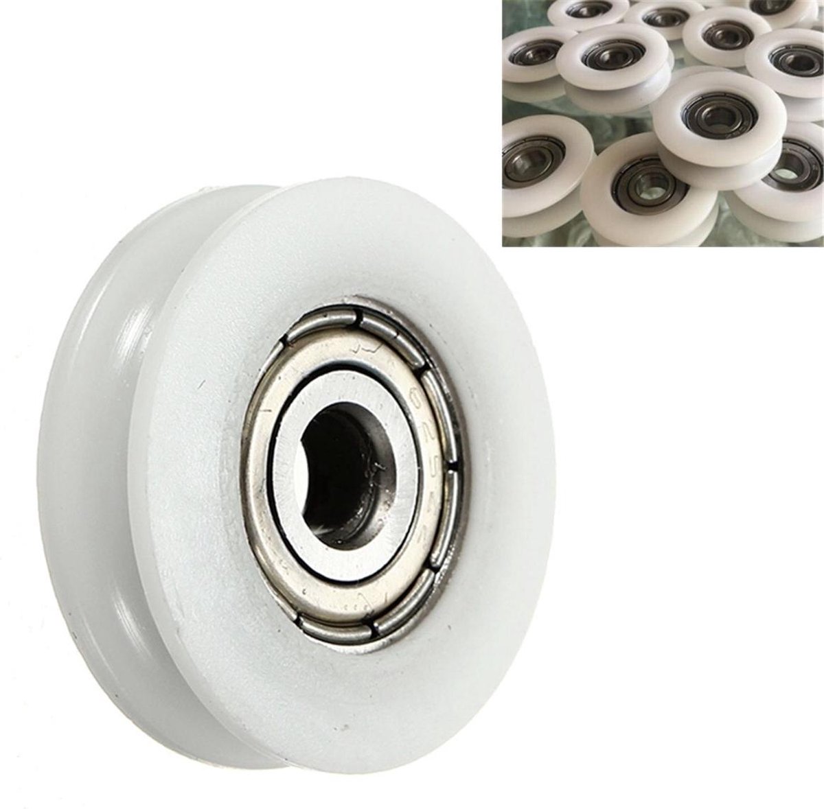 4 stks 5x24x7mm U Groove Nylon Ronde Katrol Wiel Roller Voor 3.8mm Touw ...