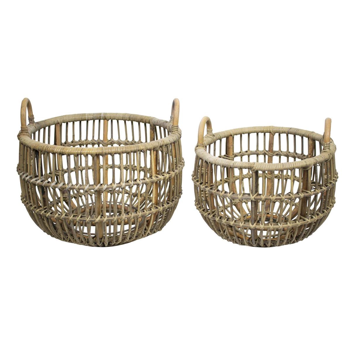 panier en rotin rond lot de 2 | bol.com