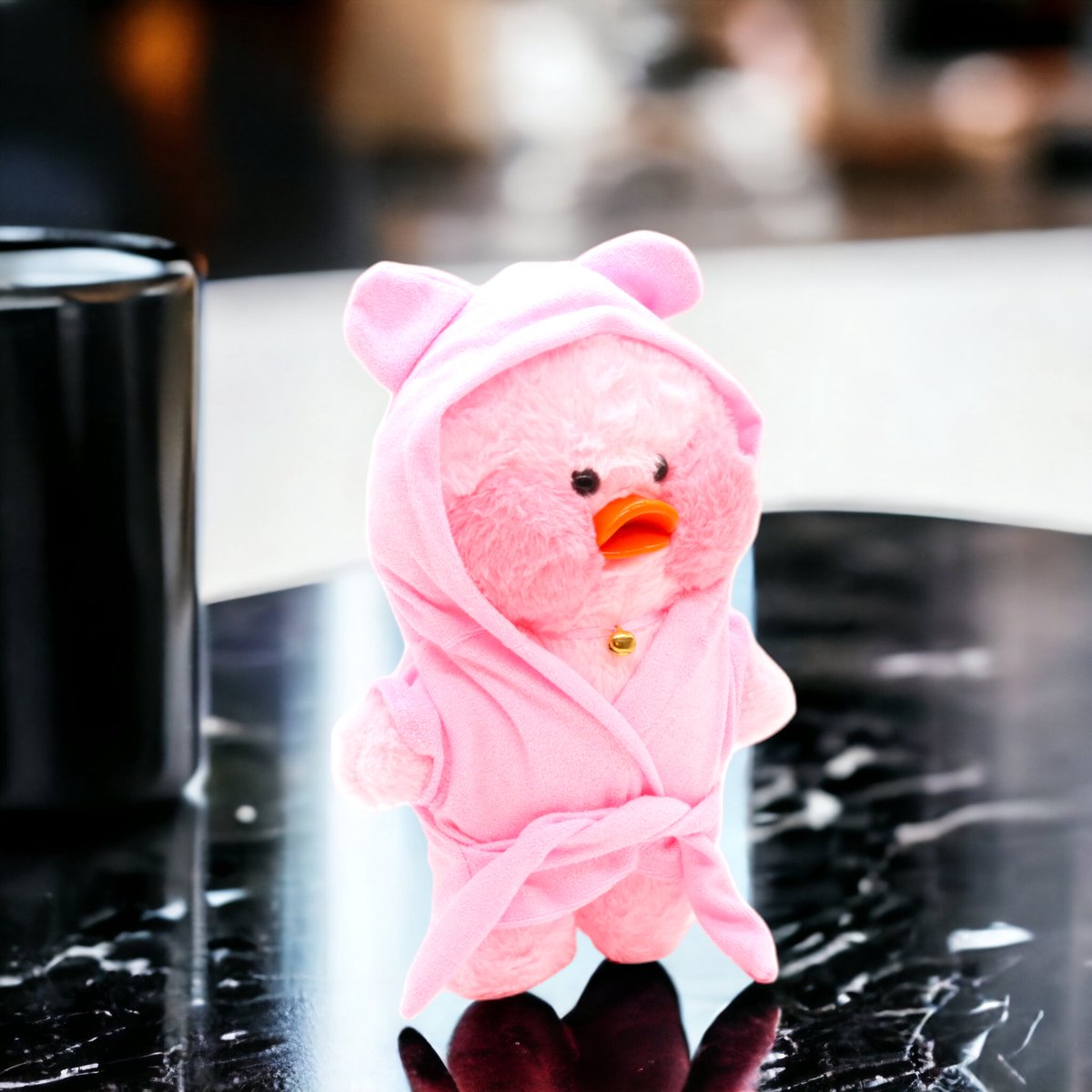 Klikkopers® - Paper Duck Knuffel - Roze Badjas - 30 cm - Paper Duck ...