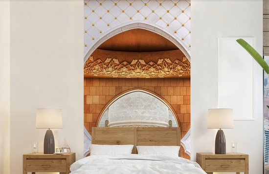 Poort - Architectuur - Wit - Goud - Behangpapier | bol