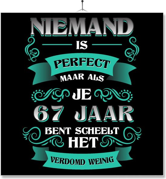 Tegel Met Opdruk | Kado | Cadeau | Verjaardag | Niemand Is Perfect Maar ...