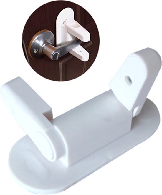 Deurklink Vergrendeling - Deurklink Bescherming - Deurslot - Wit | bol