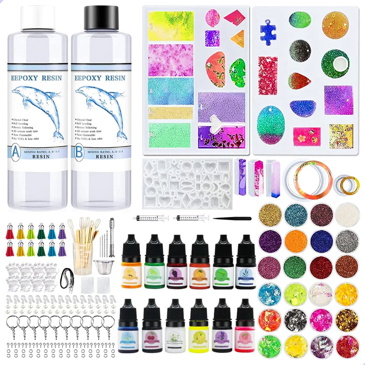 Seidon Epoxy Starterspakket XXL - Epoxy Set - Giethars - Mallen - Resin ...