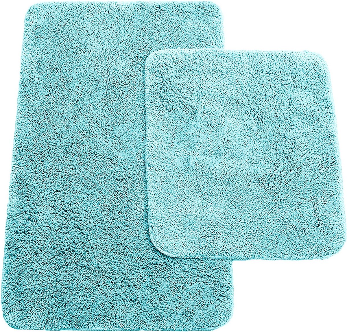 Badmatten set van 2 bestaan uit badmatten: ca. 50/80cm en wc-mat ca. 45 ...