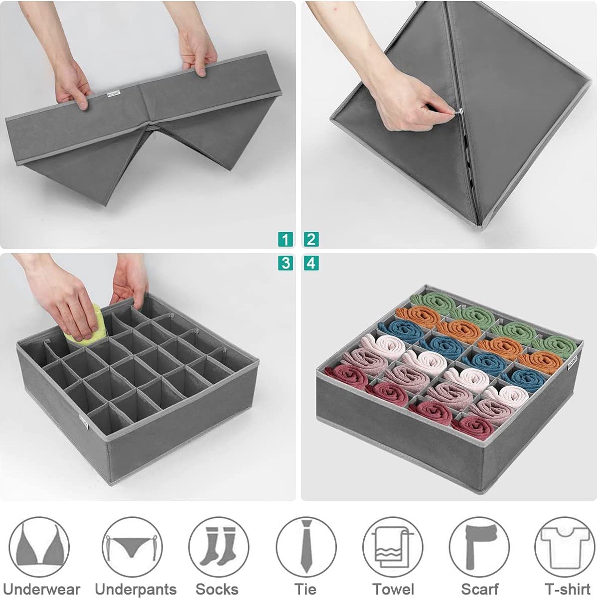 Lade Organizer – Kledingkast Organizer – Drawer organizer / kleding ...