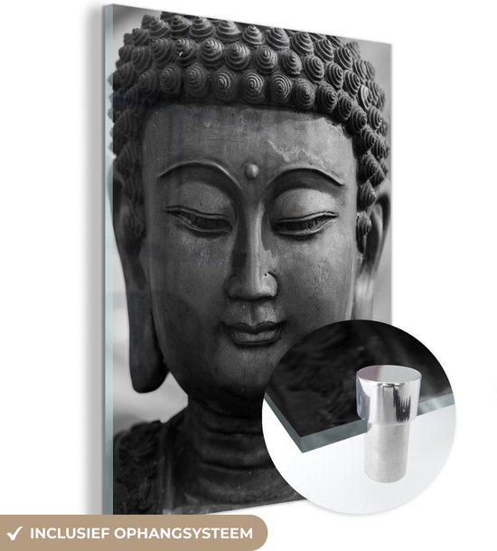MuchoWow - Glasschilderij - Foto op glas - Acrylglas - Buddha beeld ...