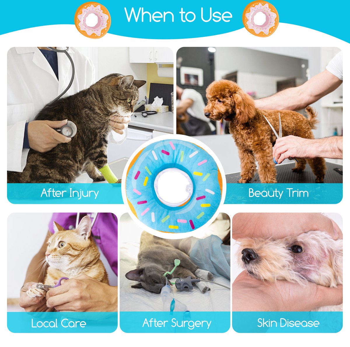 Nobleza Honden kap zacht - Kattenkap - beschermkraag hond ...