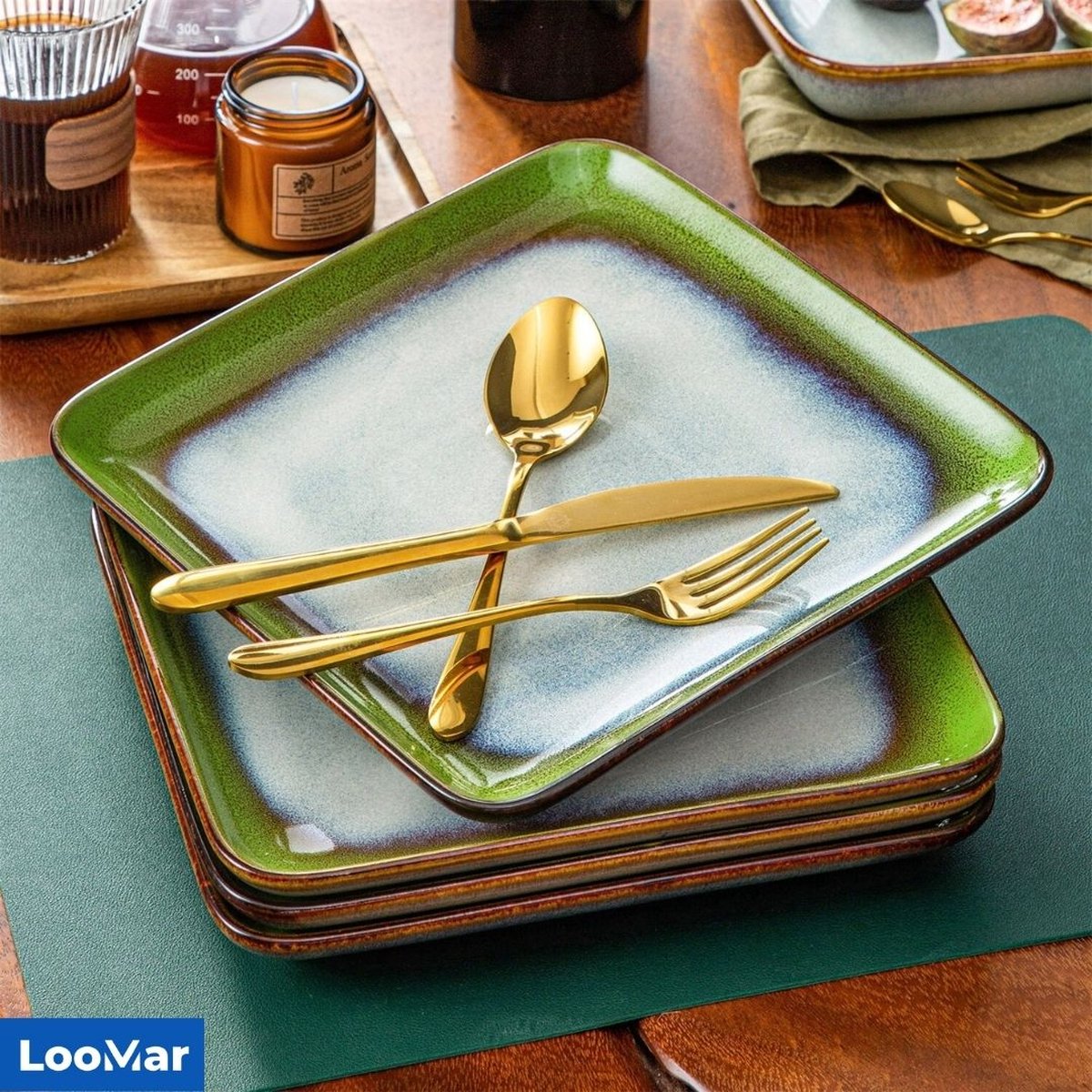 LooMar Luxe Bordenset - Borden - Set van 4 - 4 persoons - serviesset ...