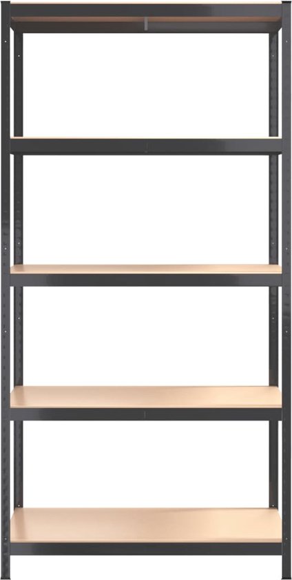 Furniture Limited - Opbergrekken 5-laags 5 st staal & bewerkt hout ...