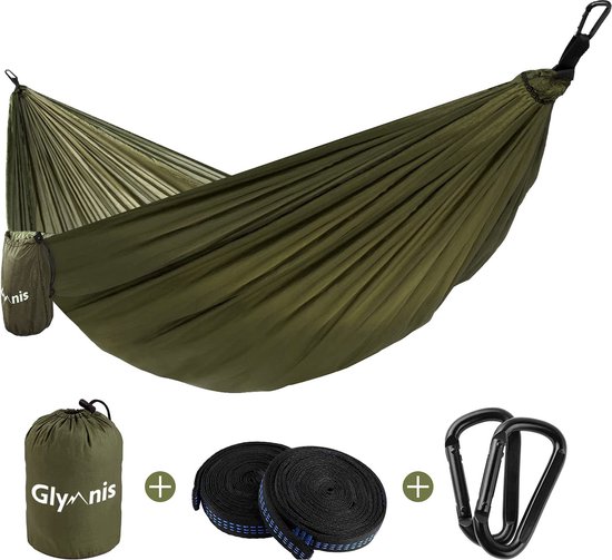 Hangmat, ultralicht, outdoor reishangmat, reishangmat met ophangtouwen ...
