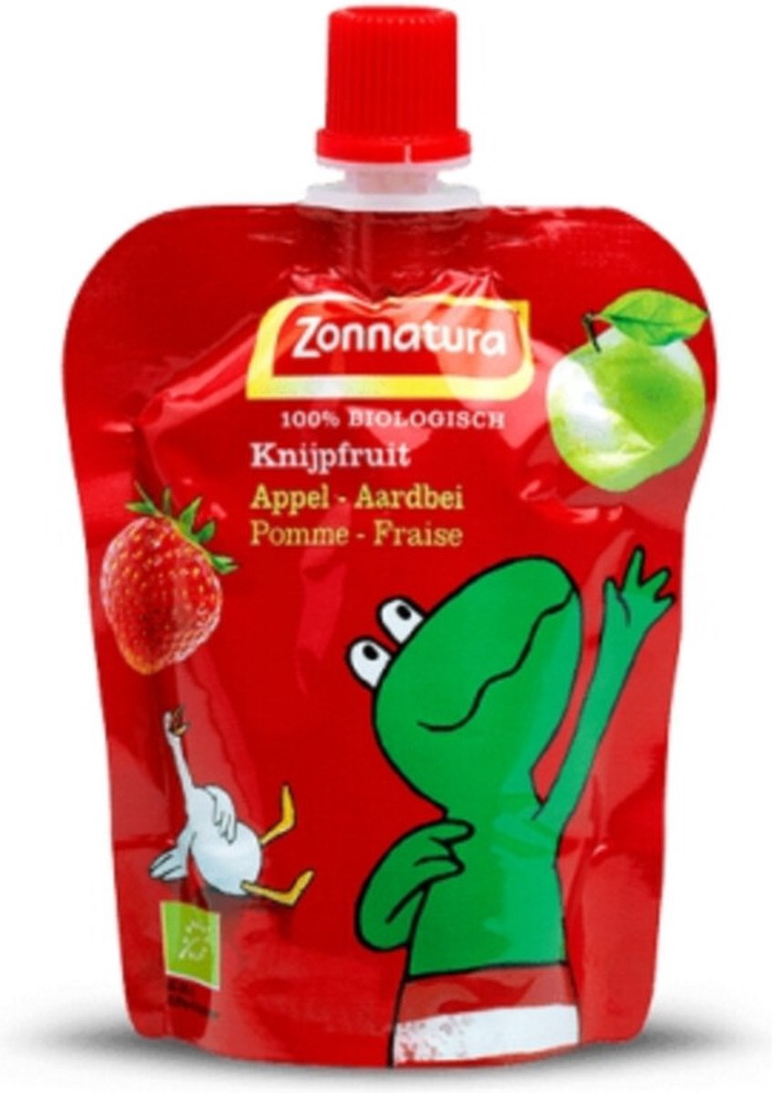 Zonnatura Knijpfruit Appel/Aardbei Biologisch 4 x 85 gr | bol.com