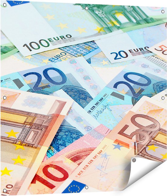 Gards Tuinposter Euro Geld Biljetten - Briefjes - 90x90 cm - Tuindoek ...