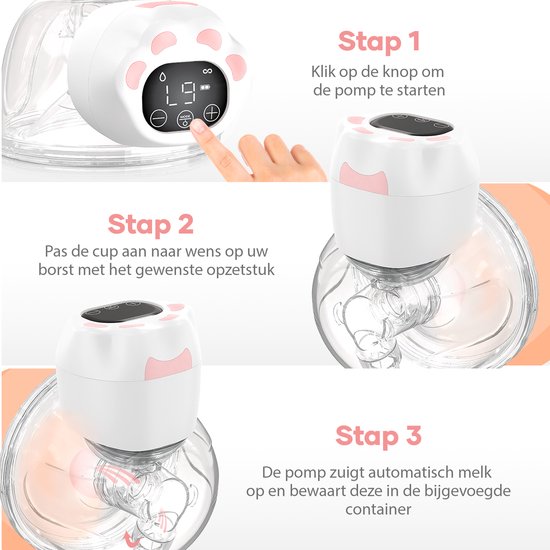 MoreWomen® - Elektrische Borstkolf - Handsfree Borstkolf - Draadloze ...