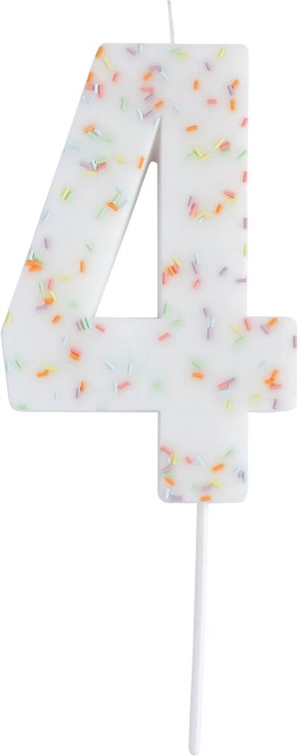 Cijfer 4 XL - Sprinkle | bol