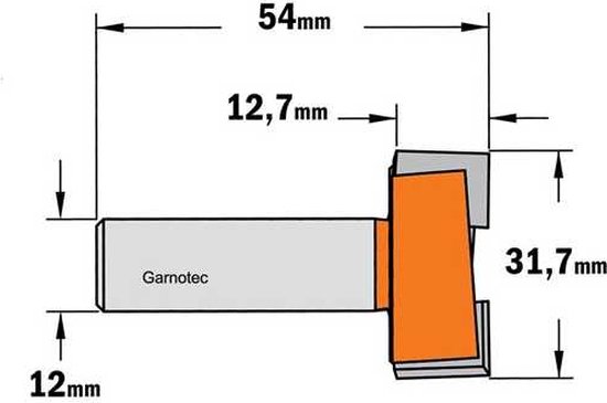 CMT - Sponning- en kantenfrees met schuine snijkoppen, HW - Frees ...