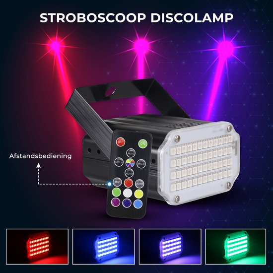 Stroboscoop LED Discolamp - Flits Licht - 48x LED - Set van 2 Stuks ...