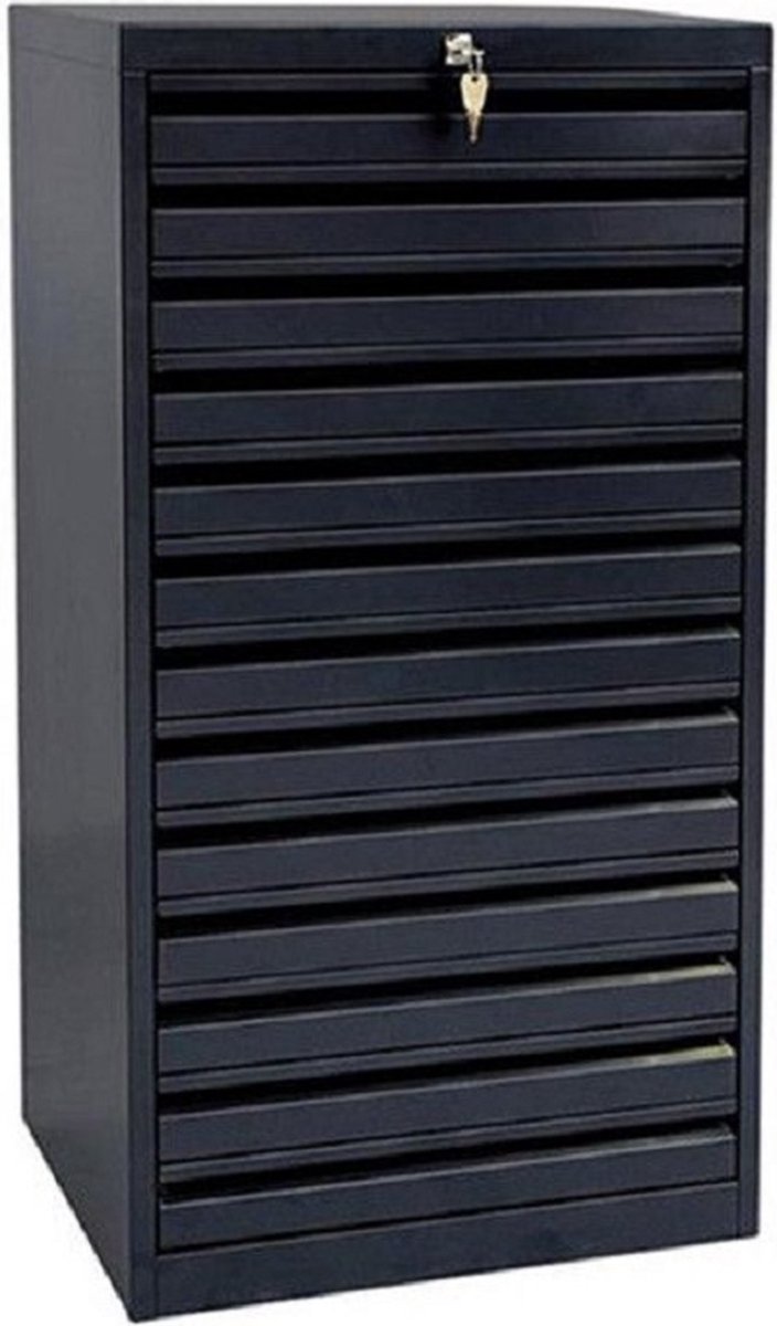 A3 ladekast, multi ladekast A3 met 13 lades in zwart. | bol.com