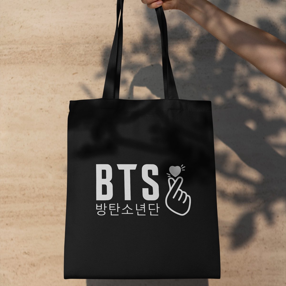 BTS Black Tote Bag - Katoenen Tas, Winkelen - Strandtas - BTS Tote Bag ...